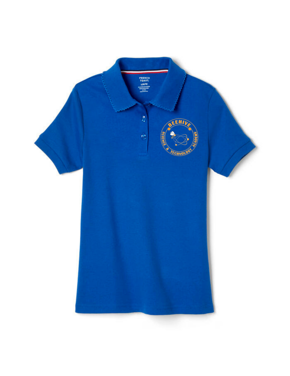 Polo Girls Beehive Logo S/S Royal Blue & Gold K-5th grade | Family Uniforms