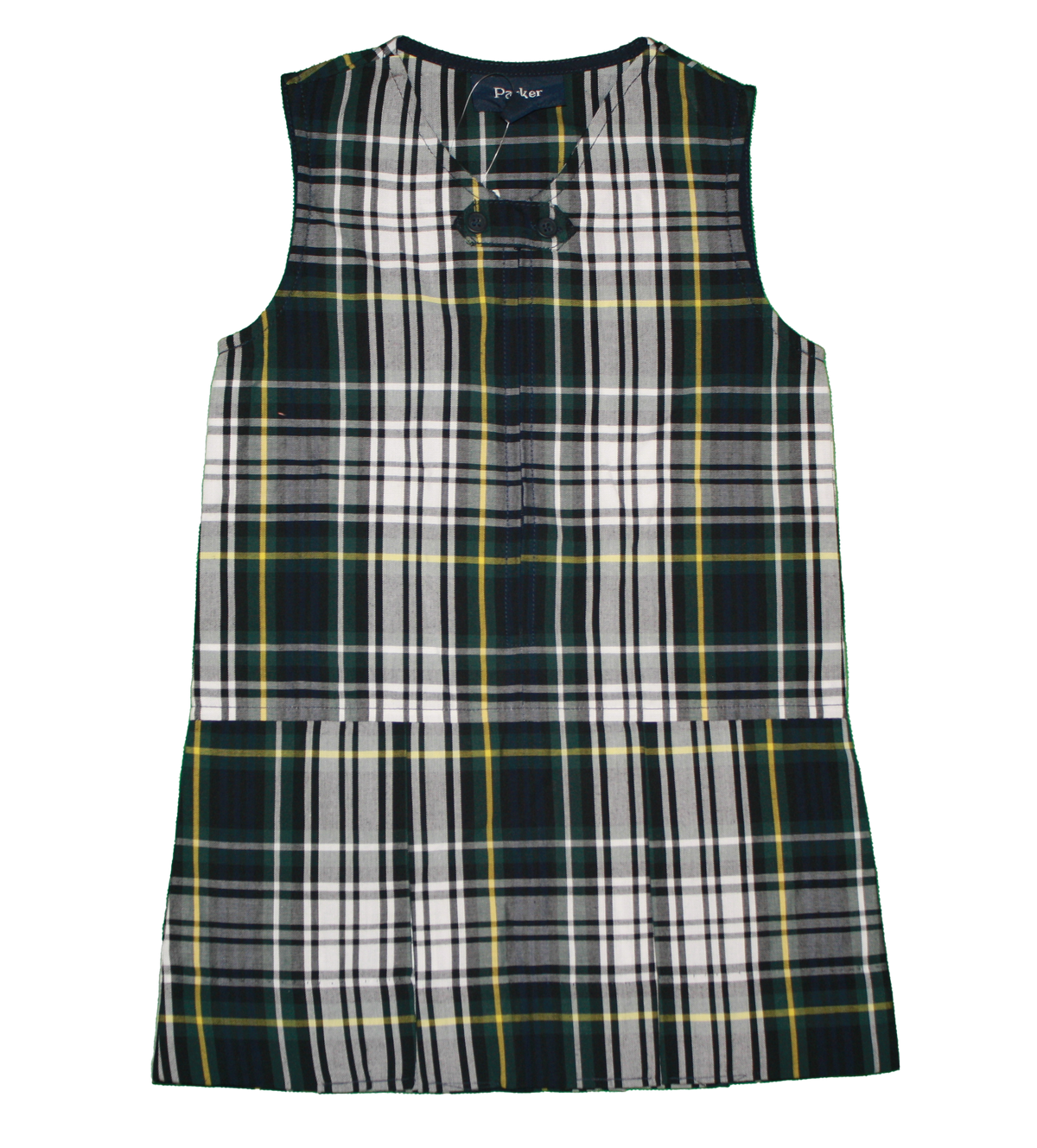 Jumper Plaid #35 High V-Neck Box Pleat | Family Uniforms
